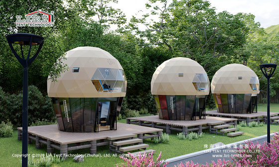 6M diameter hot ballon glamping tent with glass wall for outdoor hotel
