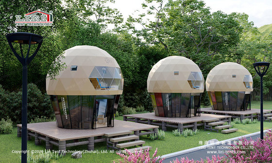 6M diameter hot ballon glamping tent with glass wall for outdoor hotel