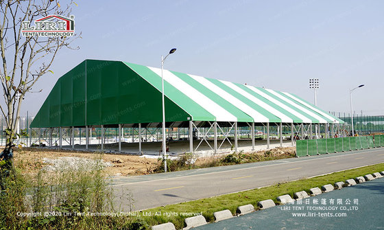 50x65m polygon tent with white and green color for Sport Court