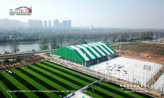 50x65m polygon tent with white and green color for Sport Court