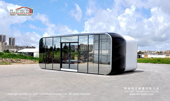 8x8m Modular Box tent with black frame and cover
