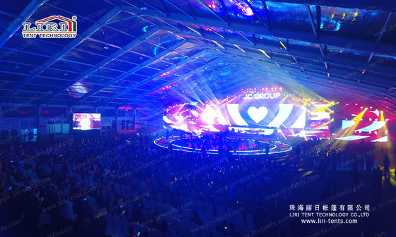 50m width transparent tent with clear tent for 5000 people capacity