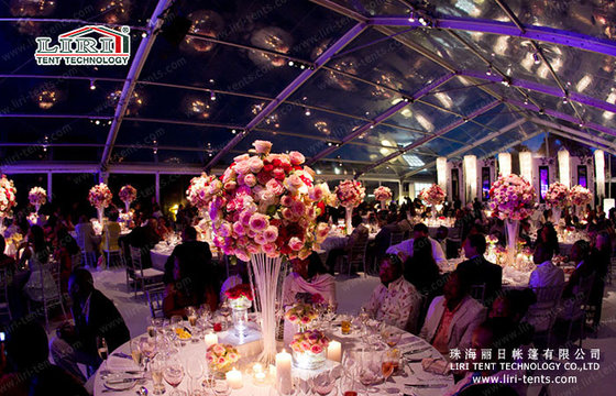 100 People Luxury Transparent Aluminium Tent with Air Conditioners for Weddings