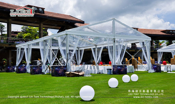 100 People Luxury Transparent Aluminium Tent with Air Conditioners for Weddings