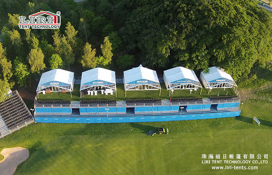20M x 30M  Arched  Roof Double Decker Marquee Tents with Solid Wall  For Glof