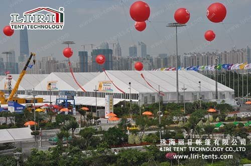 40m Clear Span Aluminum Trade Show Outdoor Exhibition Tents Portable Fire Retardan