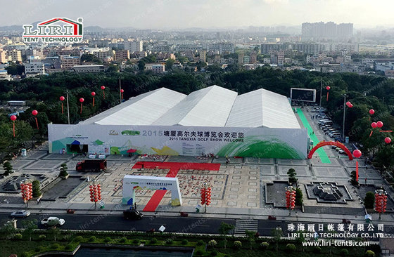 40m Clear Span Aluminum Trade Show Outdoor Exhibition Tents Portable Fire Retardan