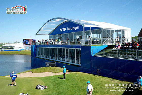 20M x 30M  Arched  Roof Double Decker Marquee Tents with Solid Wall  For Glof