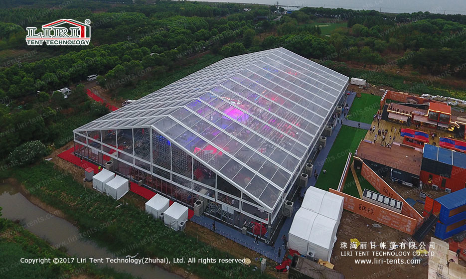 Transparent Aluminum Alloy Frame Large Event Canopy For Wedding Party With Roof Lining