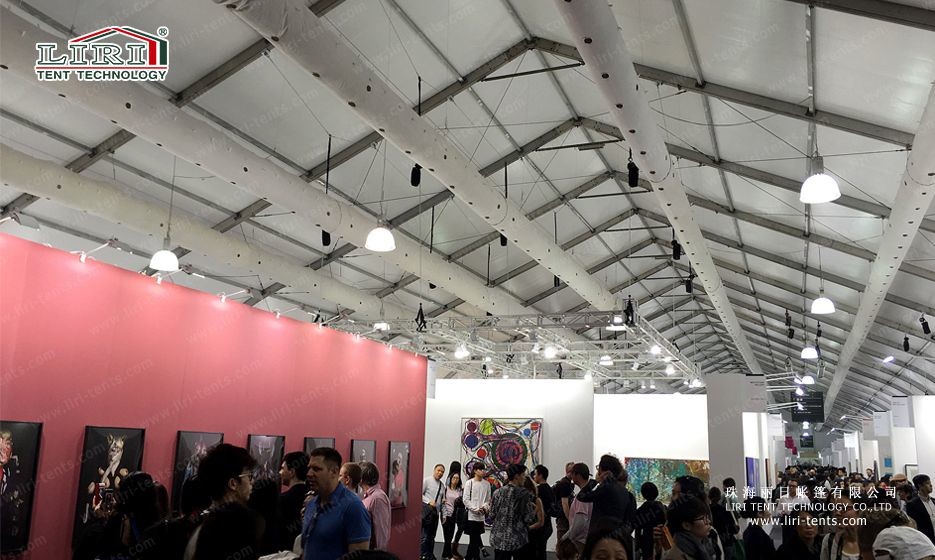 40m Width Portable Aluminum Waterproof Exhibition TFS Polygon Tent Structures With Air Conditioner