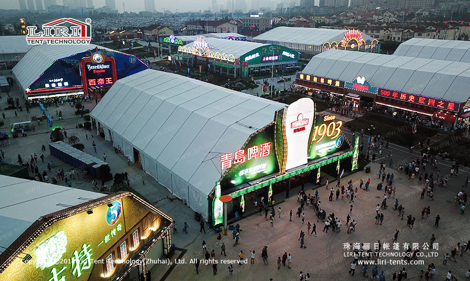 High quality 25m width clear span aluminum frame beer festival event marquee tent