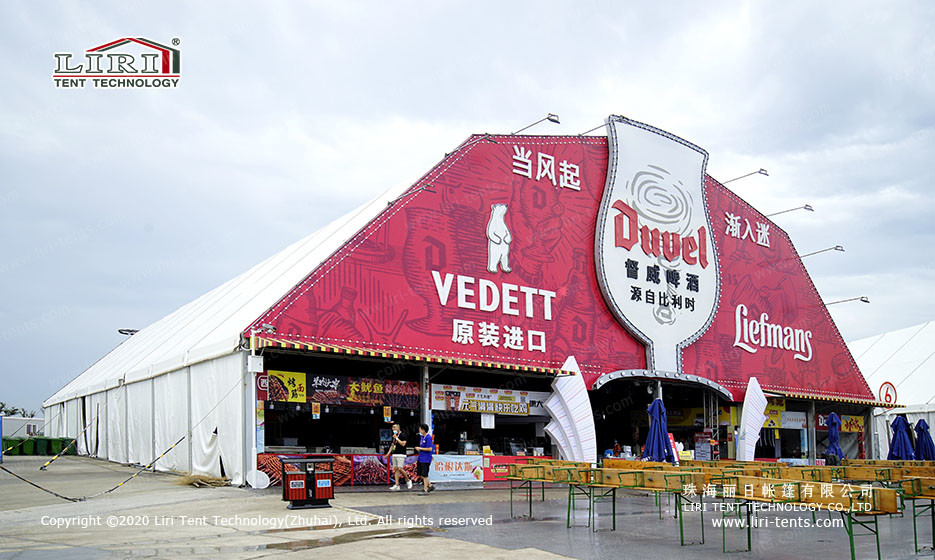40x50m Polygon tent with 5m side height for beer festival