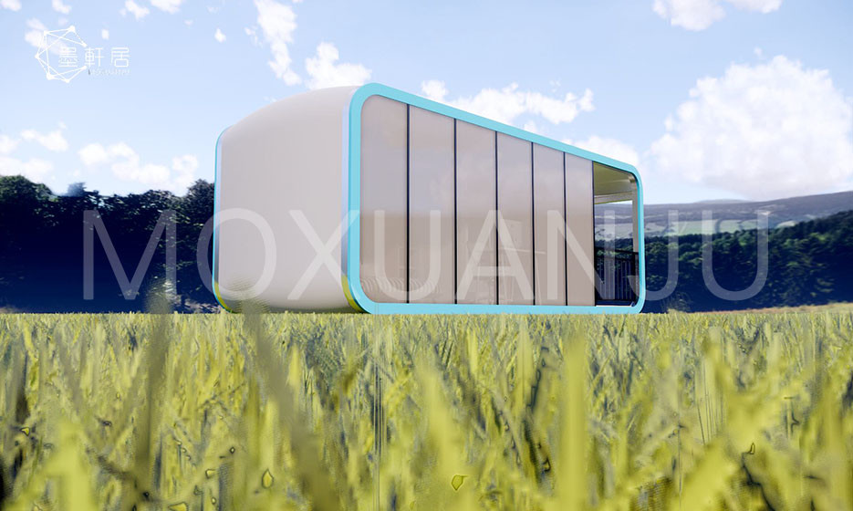 8m Outdoor Modular Box Structure tent with Glass Wall for Glamping Hotel