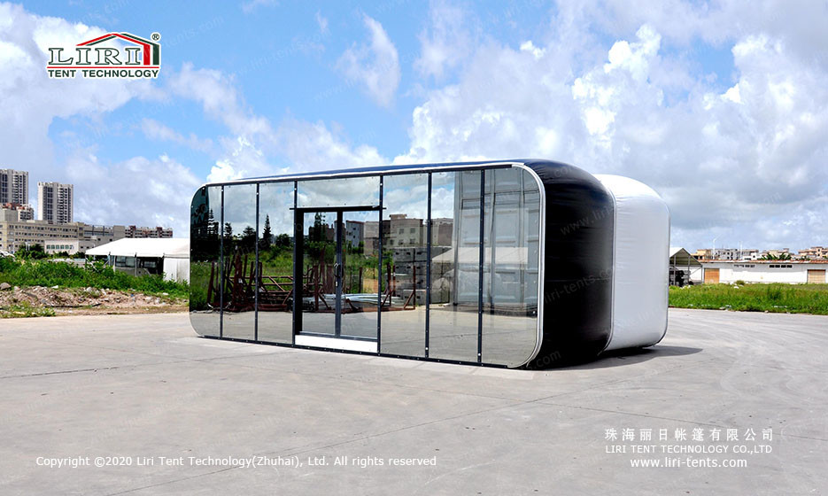 8x8m Modular Box tent with black frame and cover