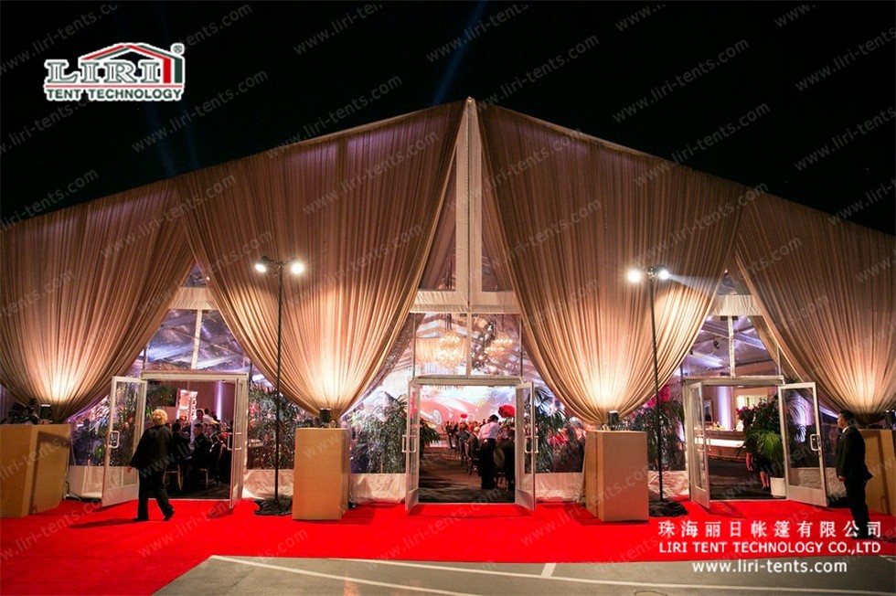 Outdoor Aluminum Frame Event Tent With Clear Top For High Class New Product Launch