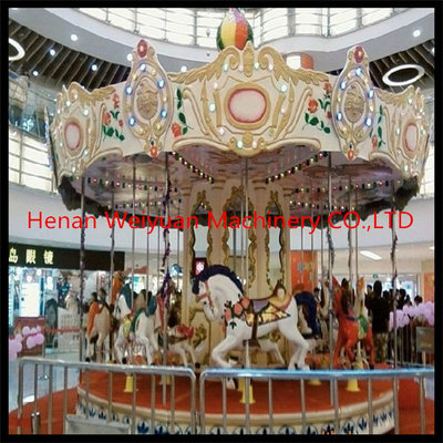 China Fairground carousel horse ride for sale coin operated kiddie rides carousel supplier