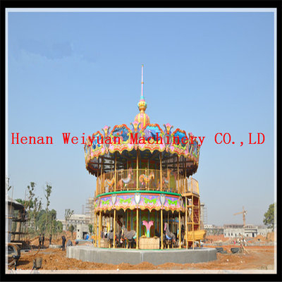 China kiddie ride amusement double floor carousel with CE certificate supplier
