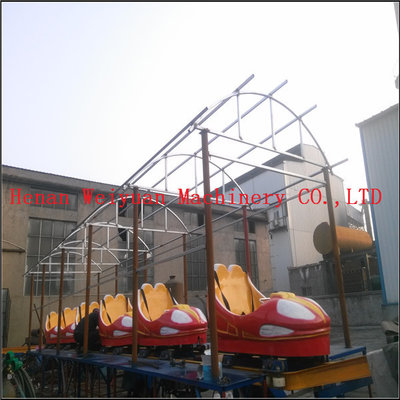 China kiddie car games outdoor funfair playground sliding dragon roller coaster rides without motor supplier