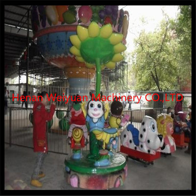Mini fairground rides 3 people seats small carousel horses for sale supplier