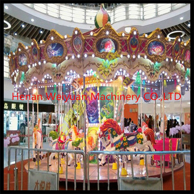 Fairground carousel horse ride for sale coin operated kiddie rides carousel supplier