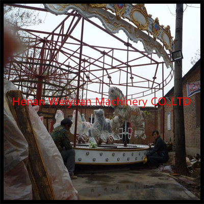 Fairground carousel horse ride for sale coin operated kiddie rides carousel supplier