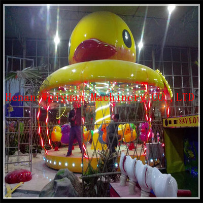 Popular and beautiful amusement park ride yellow duck carousel supplier