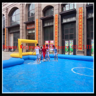 CUSTOMIZED  best quality  water inflatable soap football for summer supplier