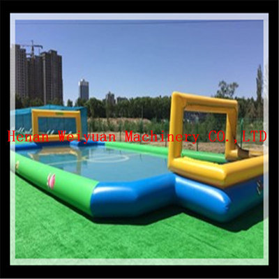 CUSTOMIZED best quality water inflatable soap football for summer supplier