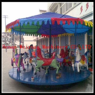 12 seats simple amusement park carousel rides; carousel horse sale; carousel amusement supplier