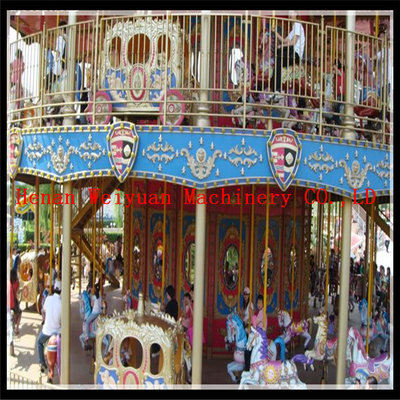 children playground game funfair double floor carousel for sale supplier