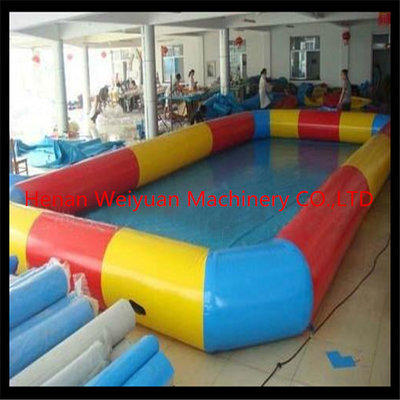 high quality 8*8m Customzied PVC0.9  wholesale square inflatable pool,colorful inflatable swimming pool supplier