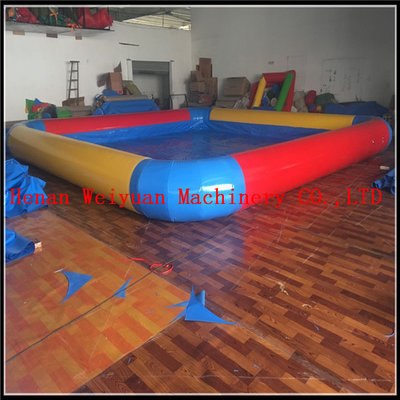 high quality 8*8m Customzied PVC0.9  wholesale square inflatable pool,colorful inflatable swimming pool supplier