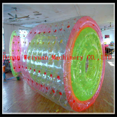 PVC1.2MM Colorful 2.2m hot air welding  Floating Kids Toys colorful  Inflatable water roller ball for water pool supplier