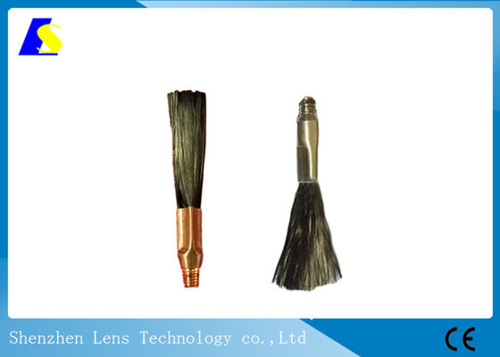 Reusable Carbon Fiber Cleaning Brush Copper / Stainless Steel Threaded Remove Tarnish