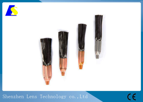Copper Screw Welding Brush , Carbon Fiber Cleaning Brush For Tig Welding Machine