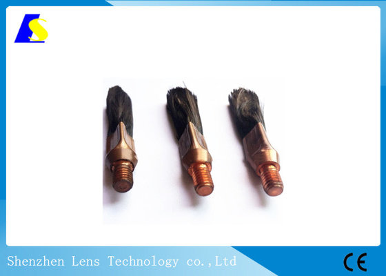 Customized Carbon Fiber Brush , M6/M8 Thread Industrial Brushes 40mm Bristle Length