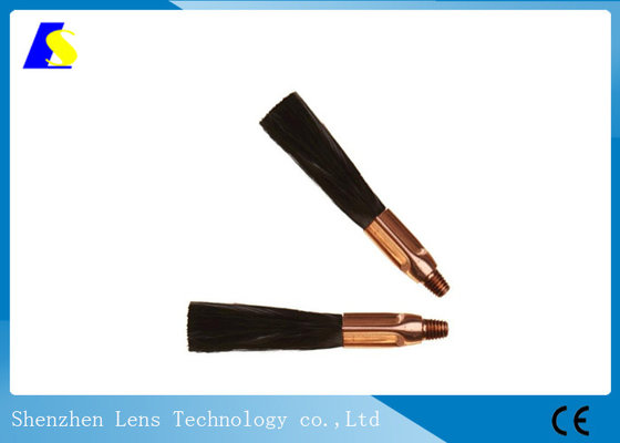 Tapered Thread M6/M8 Fiber Brush , Conductive Brush High Temp Resistant