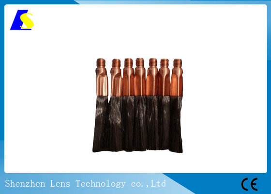 Copper Head Carbon Fiber Cleaning Brush , Tig Parts Industrial Brushes M6/M8 Thread