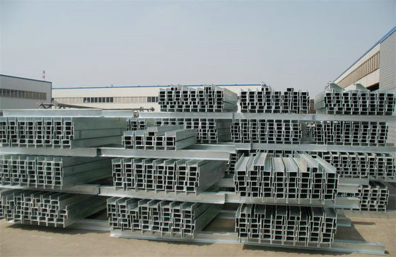 Dark Gray Steel I Beams For Residential Construction , S235JR / S355JR Welded Steel Beams