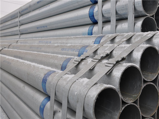 Longitudinally ERW Galvanized Mild Steel / GI Pipe With Plain / Beveled Ending DIN JIS