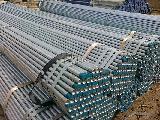Natural Gas ERW Pre Galvanized Mild Steel Pipe / 20# 3 Inch Steel Tubing