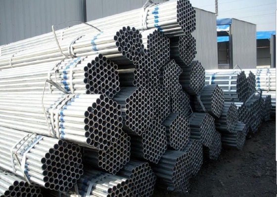 STK400 / 500 Mid Carbon ERW Galvanized Steel Pipes With Insulated And Anticorrosion Treatment
