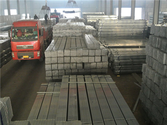 Thick Wall ERW Pre Galvanized Steel Pipe Rectangular / Motorcycle Pre GI Tubing