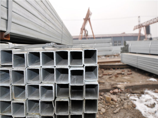 Thin Wall ERW Galvanized Steel Pipe For Construction / Square Welded Steel Tubing