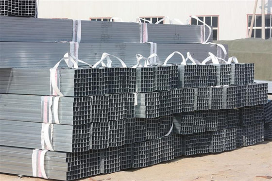 Hot Rolled ERW Galvanized Steel Pipe SS41 SS400 / Pre GI Structural Tubing