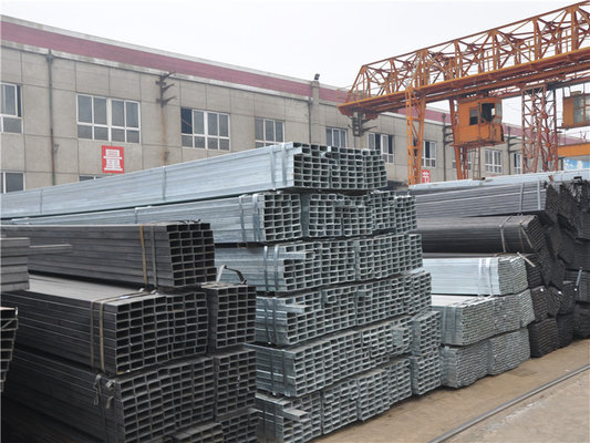 Hot Rolled ERW Galvanized Steel Pipe SS41 SS400 / Pre GI Structural Tubing