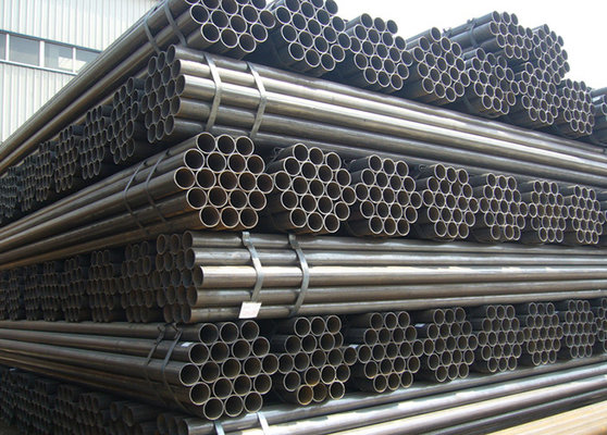Thick Wall Seamless Black Steel Pipe High Pressure With Plastic Caps 3m - 8m