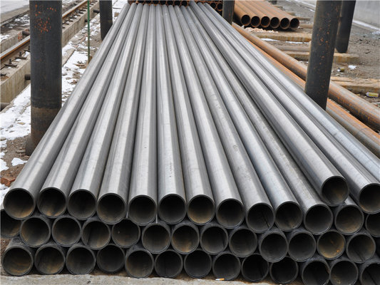 SS41 A36 A35 ERW Welded Steel Pipe 6 Inch / Thick Wall Round Steel Tube