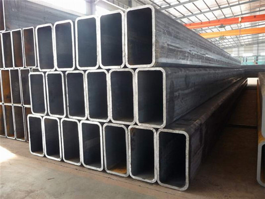 20MN2 SS41 SS400 HR Rectangular Welded Carbon Steel Pipe / ERW Black Steel Oil Pipe