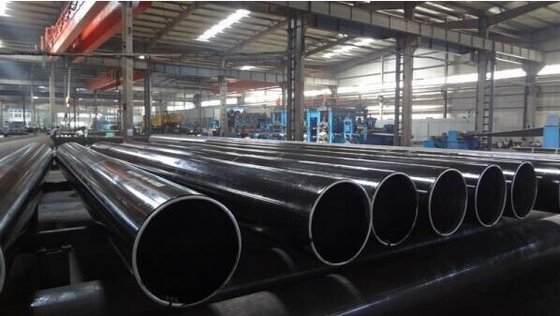 Black 3PE Anti-Corruption Coated Welded Steel Pipe Bevelled Or Plain End ISO9001
